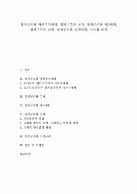 [정치구조, 정치구조와 자본주의체제, 정치구조와 국가, 정치구조와 제3세계, 전쟁, 고대사회]정치구조와 자본주의체제, 정치구조와 국가, 정치구조와 제3세계, 정치구조와 전쟁, 정치구조와 고대사회, 시사점 분석-1페이지