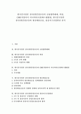 [한국중국일본 삼국, 한중일3국, 금융협력체제]한국중국일본 삼국(한중일3국)의 금융협력체제, 위상, CMI(치앙마이 이니셔티브)통화스왑협정, 한국중국일본 삼국(한중일3국)과 항공화물운송, 홍콩지구공업발전-1페이지