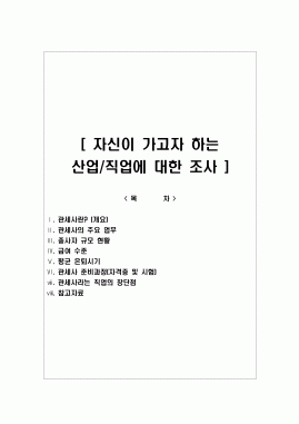 자신이 가고자 하는 산업, 직업에 대한 조사-관세사-1페이지