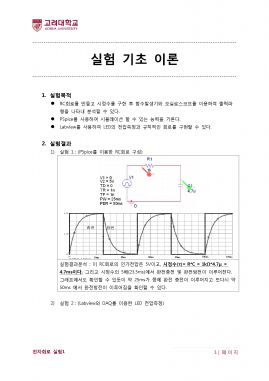 [전자회로 실험] 01.실험 기초 이론-1페이지