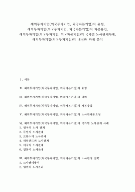 해외투자기업(외국투자기업, 외국자본기업)의 유형, 해외투자기업(외국투자기업, 외국자본기업) 자본유입, 해외투자기업(외국투자기업, 외국자본기업) 국가별 노사관계사례, 해외투자기업(외국투자기업) 내실화 과제-1페이지