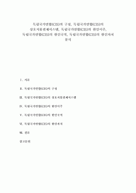 [독립국가연합(CIS), 상호지불결제시스템]독립국가연합(CIS)의 구성, 독립국가연합(CIS)의 상호지불결제시스템, 독립국가연합(CIS)의 한인이주, 독립국가연합(CIS)의 한인국적, 독립국가연합(CIS)의 한인자치-1페이지