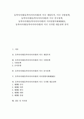 동북아시대(동북아시아시대)의 미국 개입목적, 미국 국방정책, 동북아시대(동북아시아시대)의 미국 중국정책, 동북아시대(동북아시아시대)의 미사일방어체제(MD), 동북아시대(동북아시아시대) 미국 국가별 대응전략-1페이지