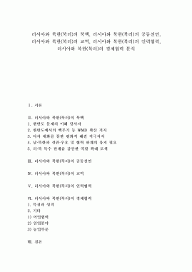 [러시아와 북한(북러), 북핵, 공동선언, 교역]러시아와 북한(북러)의 북핵, 러시아와 북한(북러)의 공동선언, 러시아와 북한(북러)의 교역, 러시아와 북한(북러)의 인력협력, 러시아와 북한(북러)의 경제협력 분석-1페이지