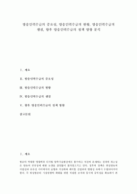 [방송인력수급, 방송인력수급 중요성, 방송인력수급 현황, 방송인력수급 쟁점, 방송인력수급 정책 방향]방송인력수급의 중요성, 방송인력수급의 현황, 방송인력수급의 쟁점, 향후 방송인력수급의 정책 방향 분석-1페이지