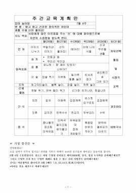 [보육실습일지] 놀이방 4주간 (전북익산시, 보육실습기관현황, 주간보육계획안, 보육실습일지, 실습생소감,  지도교사평가)-1페이지