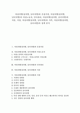 여성차별(성차별, 남녀차별)과 혼잡가설, 여성차별(성차별, 남녀차별)과 여성노동자, 인사관리, 여성차별(성차별, 남녀차별)과 직종, 직장, 여성차별(성차별, 남녀차별)과 가족, 여성차별(성차별, 남녀차별)과 정책 -1페이지