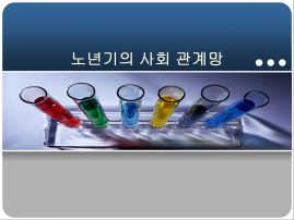 노년기의 비공식적 관계망(사회관계망과 지지변화, 가족구조, 생활주기, 친구 및 이웃 관계) PPT 프레젠테이션-1페이지