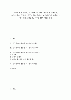 [친구관계][인간관계][교우관계][친구][교우]친구관계(인간관계, 교우관계)의 개념, 친구관계(인간관계, 교우관계)의 중요성, 친구관계(인간관계, 교우관계)의 형성요인, 친구관계(인간관계, 교우관계)의 역할 분석-1페이지