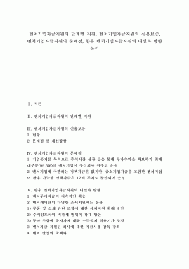 [벤처기업자금지원][벤처기업][자금지원][벤처기업자금지원 단계별 지원]벤처기업자금지원의 단계별 지원, 벤처기업자금지원의 신용보증, 벤처기업자금지원의 문제점, 향후 벤처기업자금지원의 내실화 방향 분석-1페이지