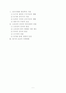 우리역사의 형성과 고대국가-1페이지