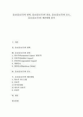 [음료][음료수][음료 연혁][음료 분류][음료 온도][음료 제조방법]음료(음료수)의 연혁, 음료(음료수)의 분류, 음료(음료수)의 온도, 음료(음료수)의 제조방법 분석(음료, 음료수, 음료 연혁, 음료 분류)-1페이지