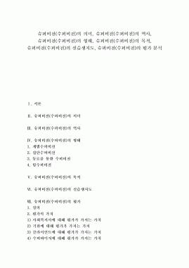 [슈퍼비전][수퍼비전][비전][비젼]슈퍼비전(수퍼비전)의 의미, 슈퍼비전(수퍼비전)의 역사, 슈퍼비전(수퍼비전)의 형태, 슈퍼비전(수퍼비전)의 목적, 슈퍼비전(수퍼비전)의 실습생지도, 슈퍼비전(수퍼비전)의 평가 -1페이지