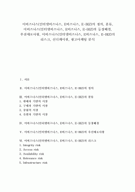 이비즈니스(인터넷비즈니스, E비즈니스, E-BIZ) 정의, 분류, 이비즈니스(인터넷비즈니스, E비즈니스, E-BIZ) 등장배경, 추진애로사항, 이비즈니스(인터넷비즈니스, E비즈니스) 리스크, 신디케이션, 광고마케팅-1페이지