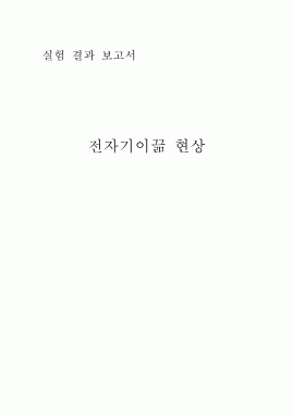 실험결과 보고서 - 전자기이끎 현상-1페이지