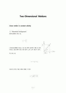 [실험보고서] Two-Dimensional Motions실험보고서-1페이지