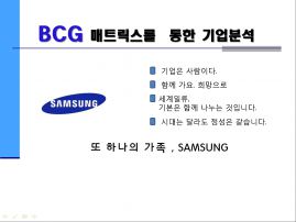 마케팅 - 삼성 BCG 매트릭스를  통한 기업분석-1페이지