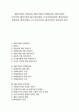 [벤처기업][벤처][기업]벤처기업의 경영전략, 벤처기업의 마케팅전략, 벤처기업의 특허전략, 벤처기업의 IR(기업설명회, 투자자관리)전략, 벤처기업의 경쟁전략, 벤처기업의 코스닥등록전략, 벤처기업의 창업전략-1페이지