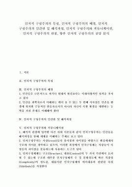 [인지적 구성주의][인지]인지적 구성주의의 특성, 인지적 구성주의의 배경, 인지적 구성주의의 인간관 및 해석과정, 인지적 구성주의와 커뮤니케이션, 인지적 구성주의의 관점, 향후 인지적 구성주의의 전망 분석-1페이지