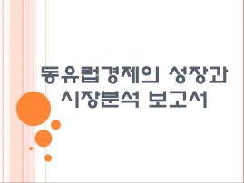 [동유럽경제] 동유럽경제의 성장과 시장분석 PPT자료-1페이지