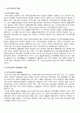 ‘이주노동자 노사관계 사례탐구’-1페이지