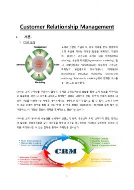 CRM (Customer Relationship Management)-1페이지