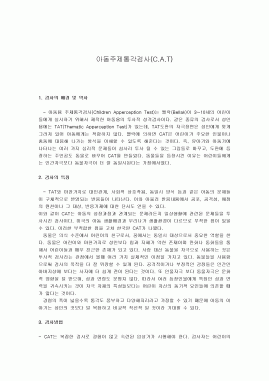 아동주제통각검사(C.A.T) -1페이지