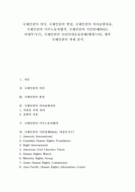 [국제인권]국제인권의 의미, 국제인권의 발전, 국제인권의 의사표현자유, 국제인권의 이주노동자협약, 국제인권의 시민단체(NGO, 비정부기구), 국제인권의 민간인권운동단체(엠네스티), 향후 국제인권의 과제-1페이지