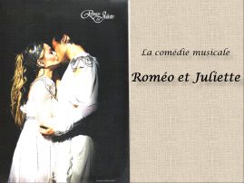 La comédie musicale Roméo et Juliette (로미오와줄리엣,프랑스뮤지컬,프랑스뮤지컬과브로드웨이뮤지컬비교,뮤지컬 로미오와줄레잇).PPT자료-1페이지