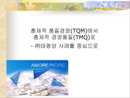 총제적 품질경영(TQM)에서 총제적 경영품질(TMQ)로- ㈜태평양 사례를 중심으로-1페이지