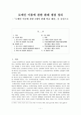 도메인 이름에 관한 판례 쟁점 정리 - 「도메인 이름에 관한 2개의 판례 비교 해설」을 중심으로 (롤스로이스 판결, 비아그라 판결)-1페이지