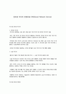 인터넷 미디어 컨텐츠와 SNS(Social Network Service)-1페이지