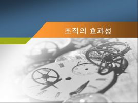 조직의 효과성.PPT자료-1페이지