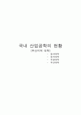 국내 산업공학의 현황 (부산지역 대학)-1페이지