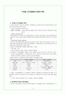 디지털 스토리텔링의 정의와 특징 -1페이지