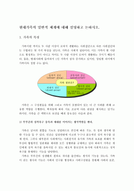 현대가족의 일반적 체계에 대해 설명하고 논하시오.-1페이지