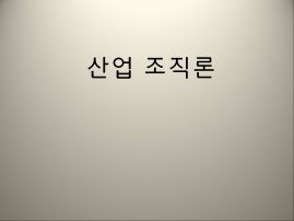 산업조직론,제품차별화,비용구조의변화,파멸적경쟁-1페이지