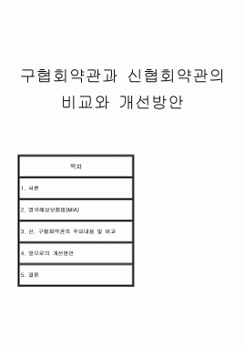 구협회약관과 신협회약관의 비교와 개선방안-1페이지