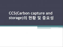 CCS(Carbon capture and storage)의 현황 및 중요성 -1페이지