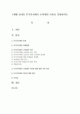 [세법 4B형] 부가가치세가 소비세인 이유를 설명-1페이지