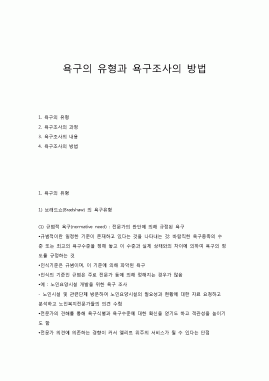 욕구의 유형과 욕구조사의 방법-1페이지