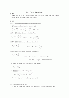 [이동현상실험] 유체순환 실험 (Fluid Circuit Experiment)-1페이지