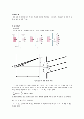 [물리실험] 빛의 간섭과 회절-1페이지