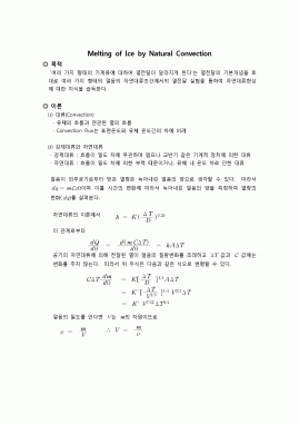 [이동현상실험] 자연대류 실험[Melting of Ice by Natural Convection]-1페이지