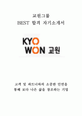 교원그룹 영업 최신 BEST 합격 자기소개서!!!!-1페이지