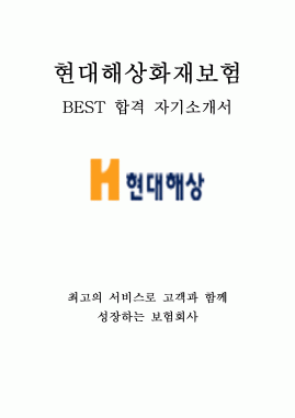 현대해상화재보험 영업지원 최신 BEST 합격 자기소개서!!!!-1페이지