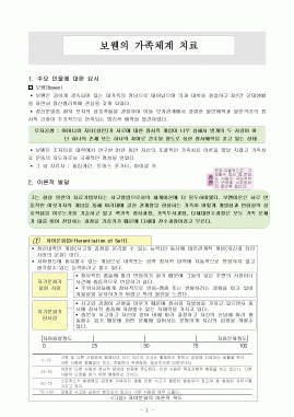 보웬의 가족치료 이론적 발달-1페이지