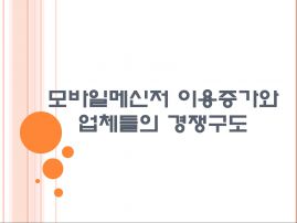 [모바일메신저] 모바일메신저 이용률 증가와 업체들의 경쟁구도 PPT자료-1페이지