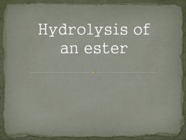 유기화학 에스터의 가수분해   hydrolysis of an ester,실험방법,실험 목적-1페이지