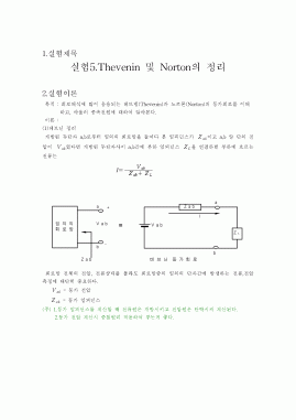 thevenin및norton의정리-1페이지